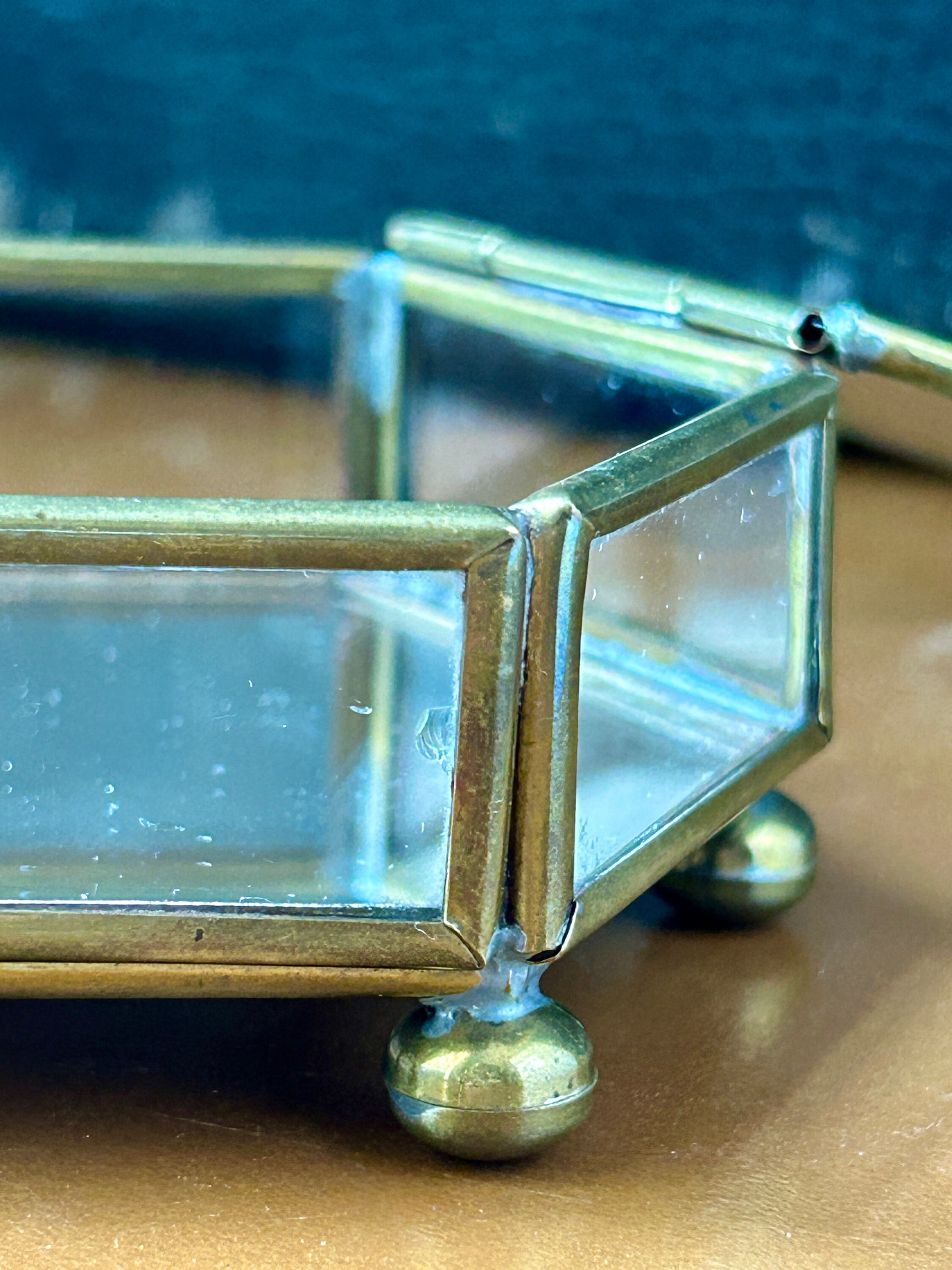 Glass Trinket Case Hinged Lid Etched Sailboat - Etsy