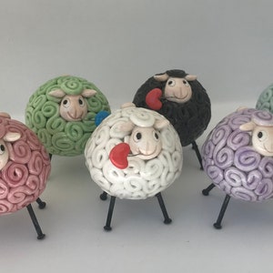 ONE Ceramic Sheep- Handmade Colored Ceramic Sheep-made to Order - Etsy