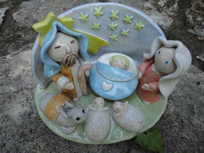 Ceramic Nativity Scene - Christmas Decorations - Home Decor Handmade - Etsy