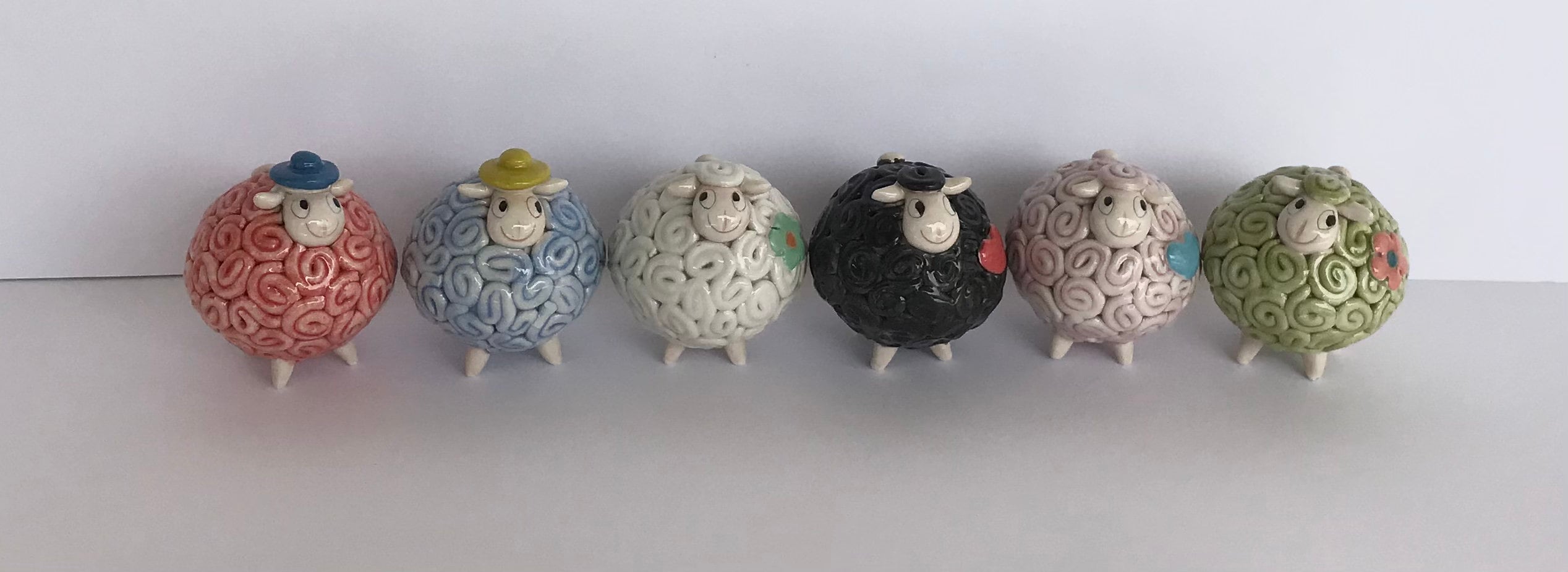 Ceramic Sheep Handmade Colored Ceramic Sheep MADE TO ORDER - Etsy