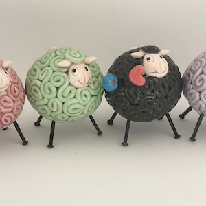 ONE Ceramic Sheep- Handmade Colored Ceramic Sheep-made to Order - Etsy