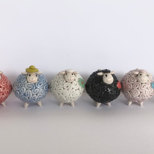 Ceramic Sheep Handmade Colored Ceramic Sheep MADE TO ORDER - Etsy UK