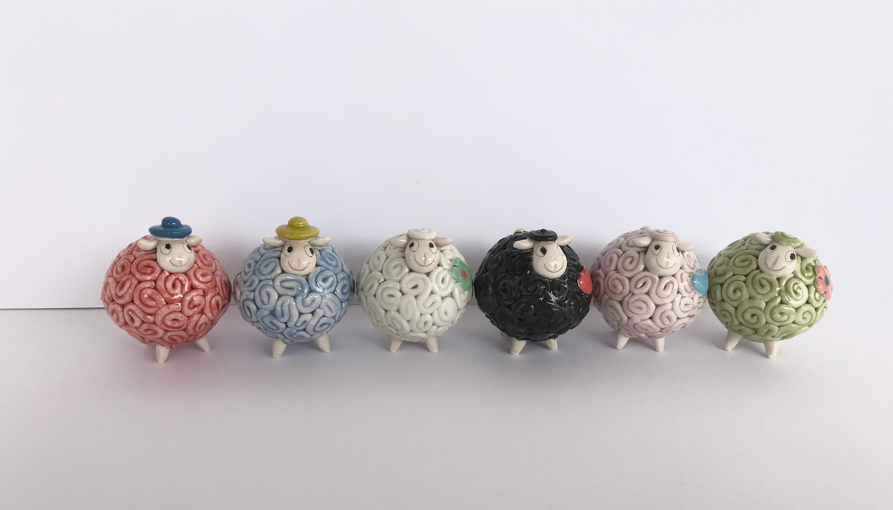 Ceramic Sheep - Handmade Colored Ceramic Sheep- MADE TO ORDER - Etsy