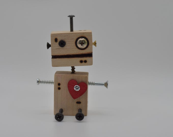 Handmade Wooden Robot, Sculpture, Home and Office Decoration, Unique ...