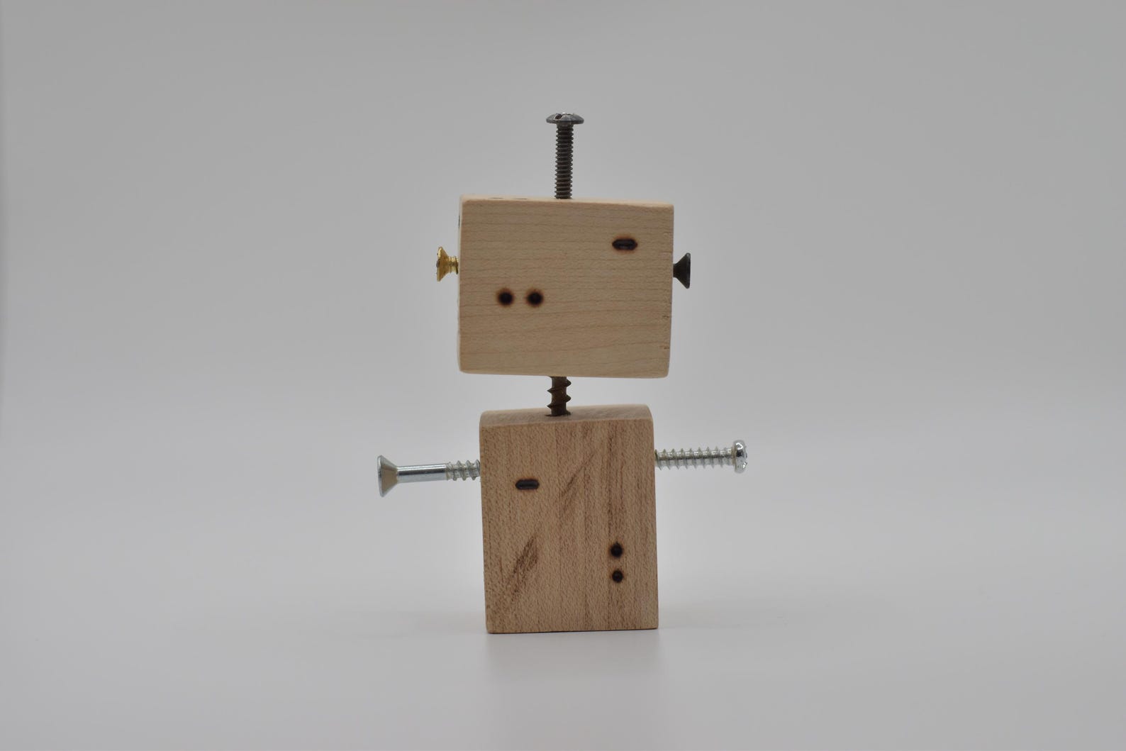 Handmade Wooden Robot, Sculpture, Home and Office Decoration, Unique ...