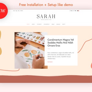 Sarah Wordpress Theme Wordpress Blog Template, Wordpress Portfolio ...