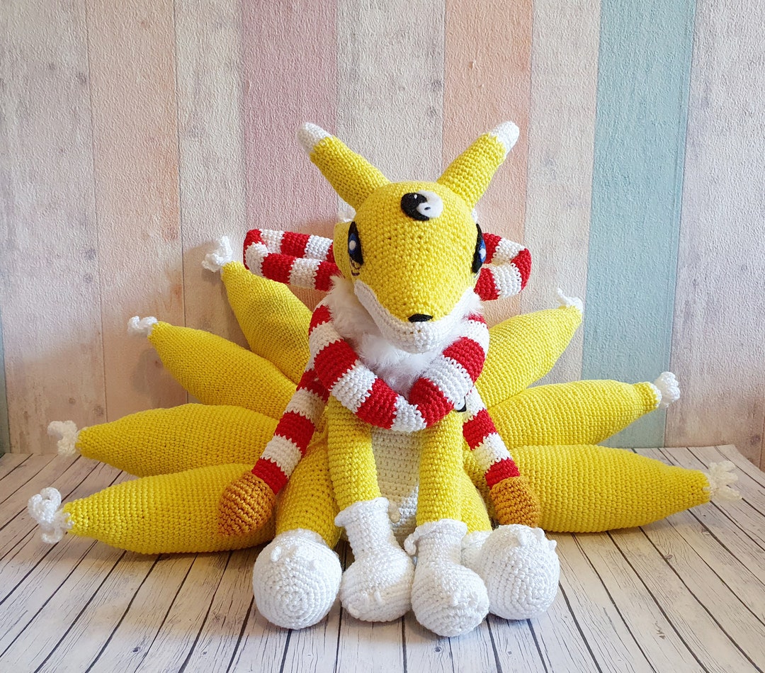 Digimon Amigurumi Kyubimon Crochet Digimon Plush Home Decor Giftidea - Etsy