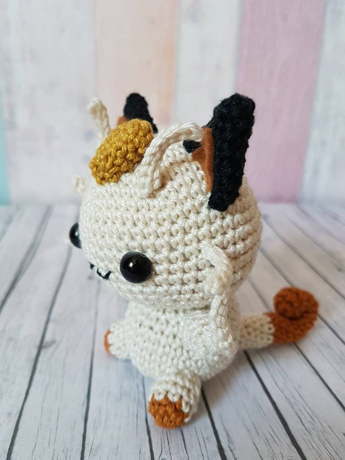 Pokemon Amigurumi Mauzi Meowth Crochet Doll Crochet Decoration - Etsy