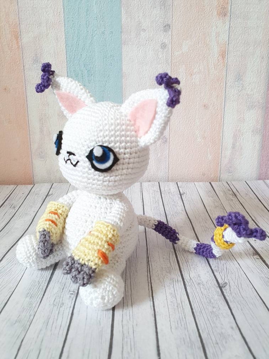 Digimon Amigurumi Gatomon Digimon Adventures crochet doll - Etsy.de