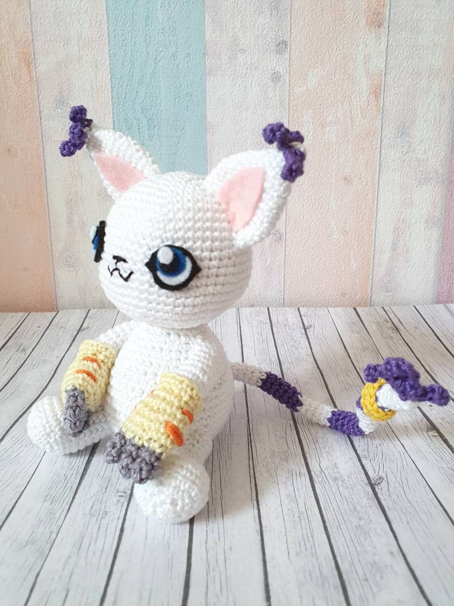 Digimon Amigurumi Gatomon Katze Digimon Adventures crochet - Etsy.de