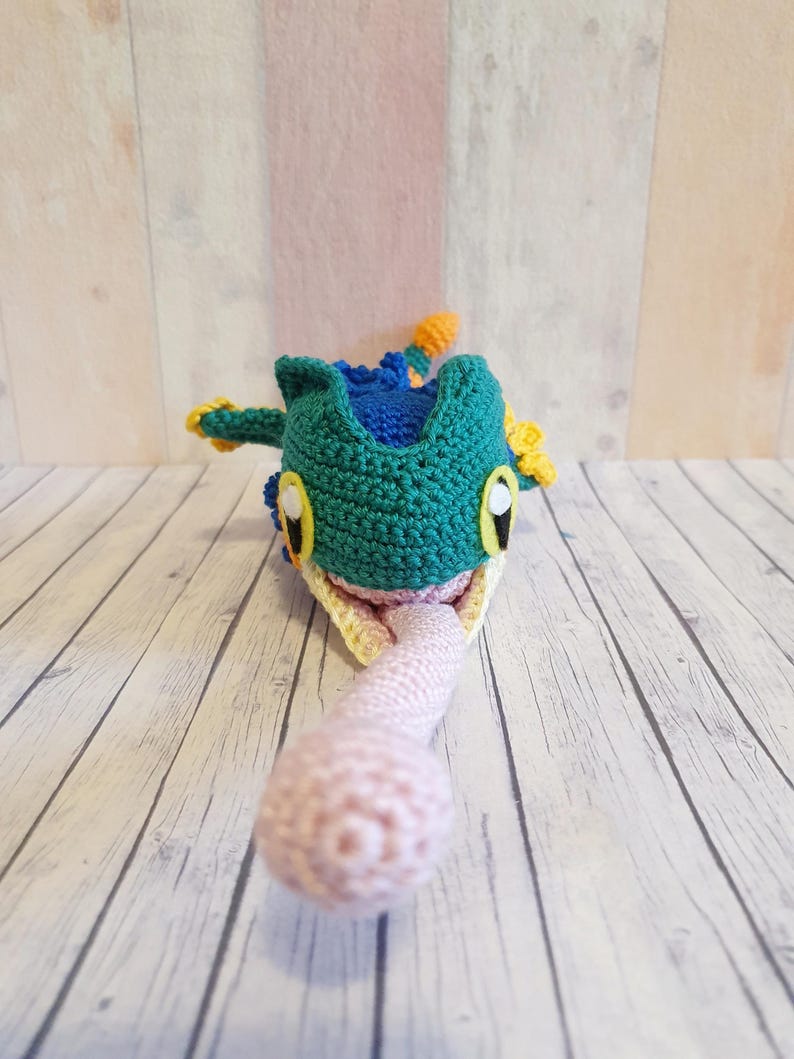 Monster Hunter Amigurumi Dragon Pukei Pukei Crochet Plush Handmade Doll ...