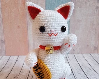 Crochet Lucky Cat - Etsy