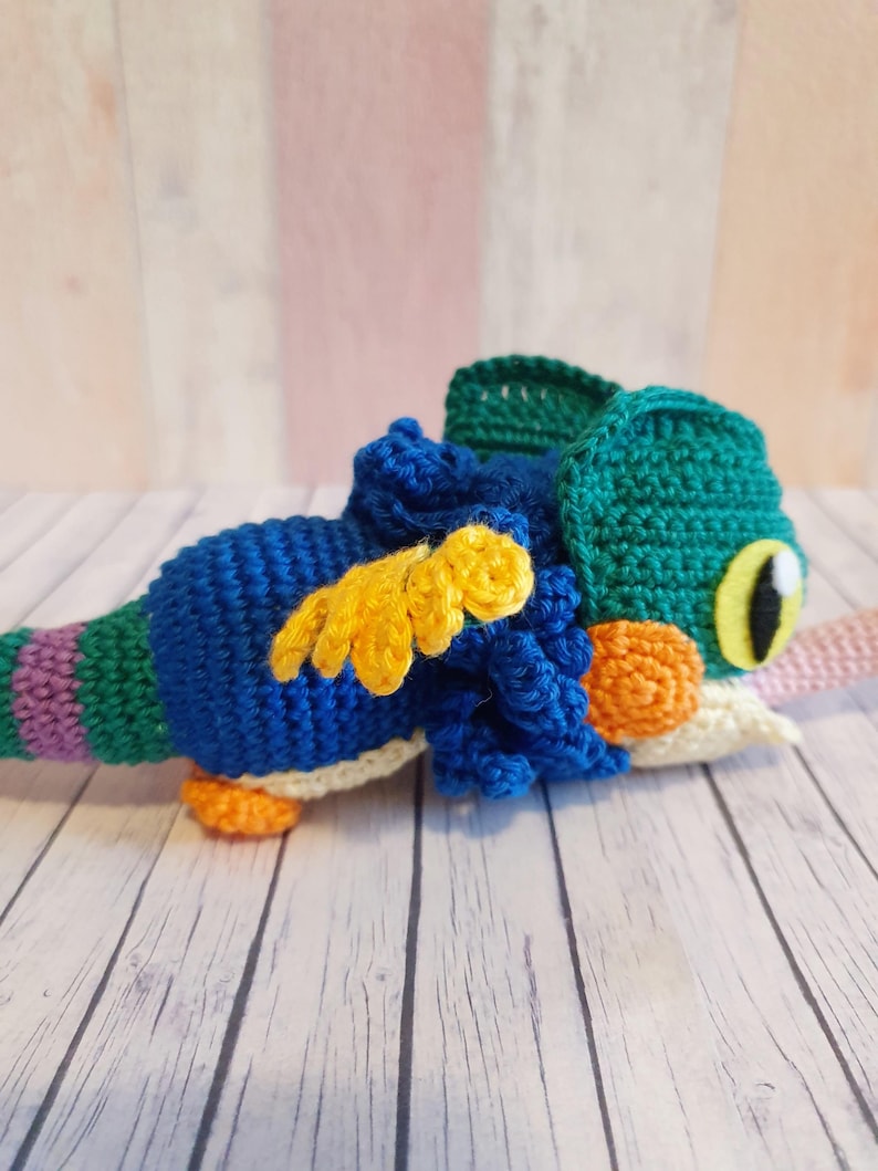 Monster Hunter Amigurumi Dragon Pukei Pukei Crochet Plush Handmade Doll ...