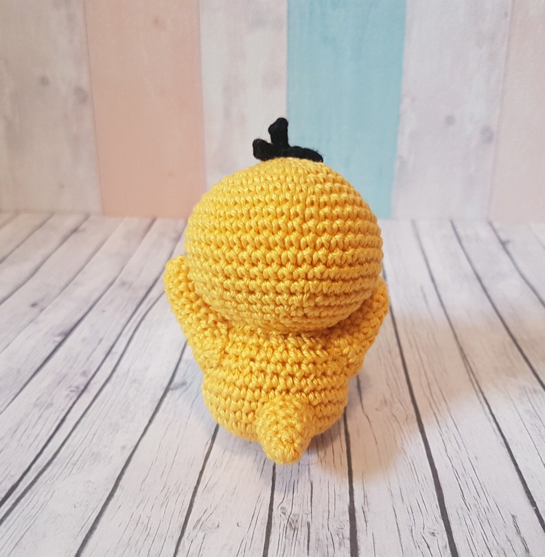 Crochet Psyduck Amigurumi – Handmade Cotton Stuffed Animal – Nursery ...