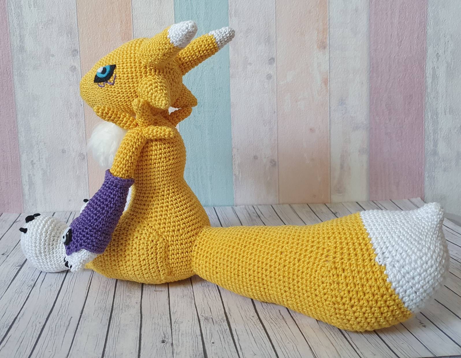Digimon Amigurumi Renamon crochet doll crochet decoration | Etsy