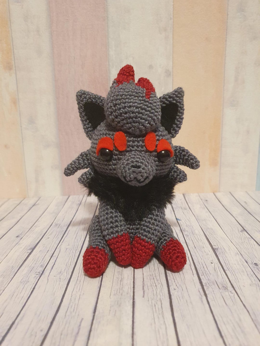 Pokemon Amigurumi Zorua Plush Crochet Doll Cute Kawaii Decoration - Etsy.de