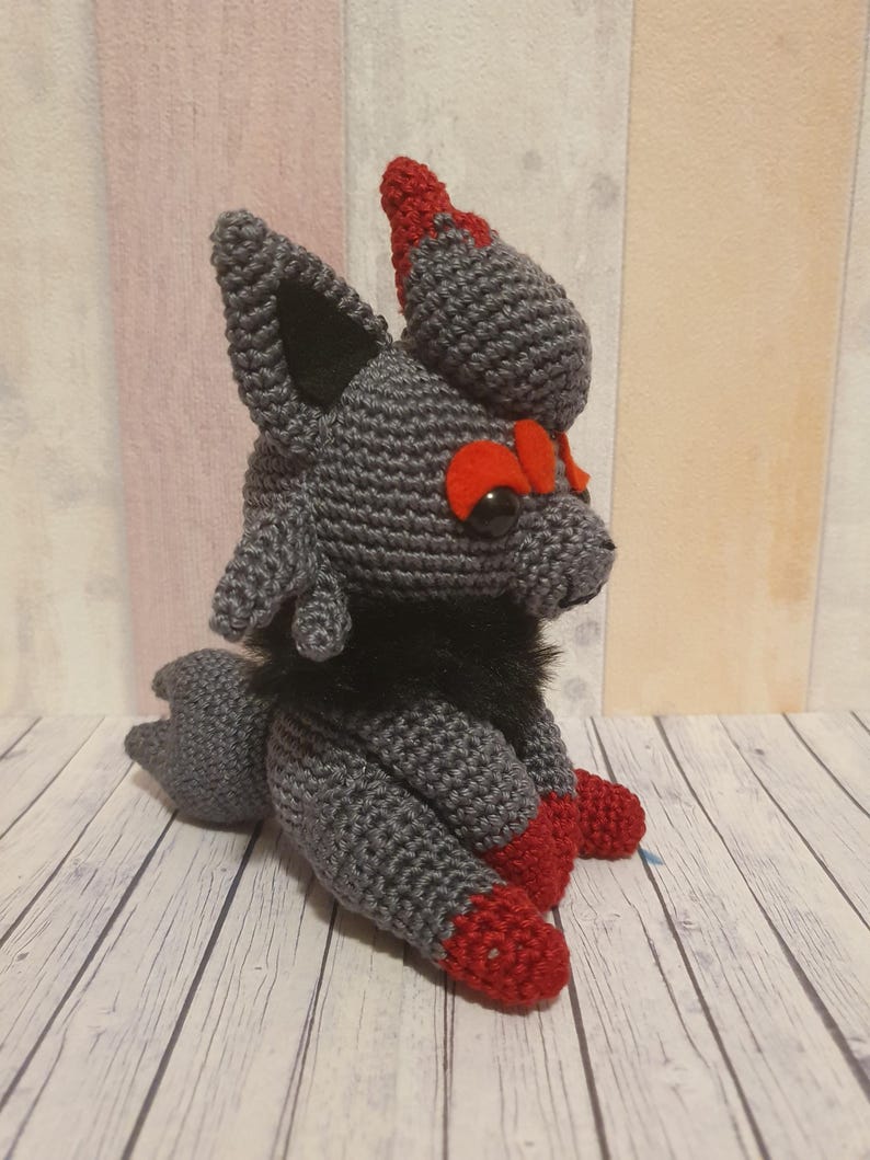 Pokemon Amigurumi Zorua Plush Crochet Doll Cute Kawaii Decoration - Etsy.de