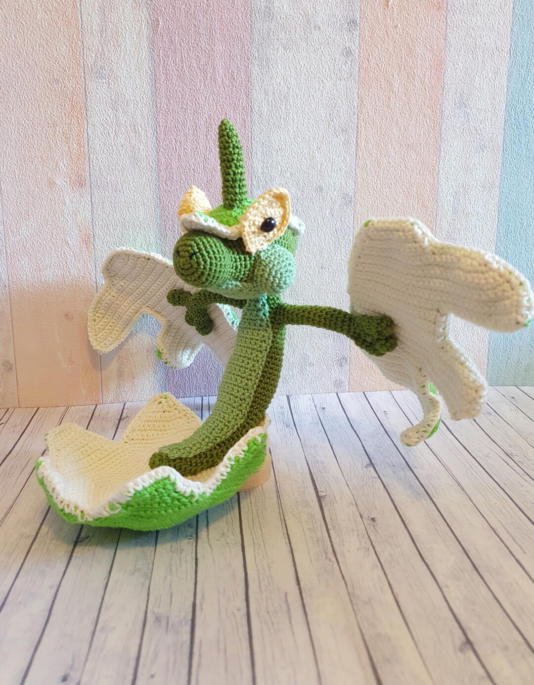 Pokemon Amigurumi Shiny Flapple Plush, Crochet Doll Home Decor, Fanart ...