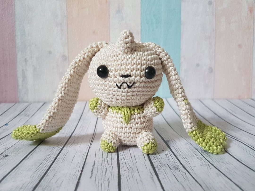 Digimon Amigurumi Terriermon Crochet Doll Crochet Decoration Fanart ...