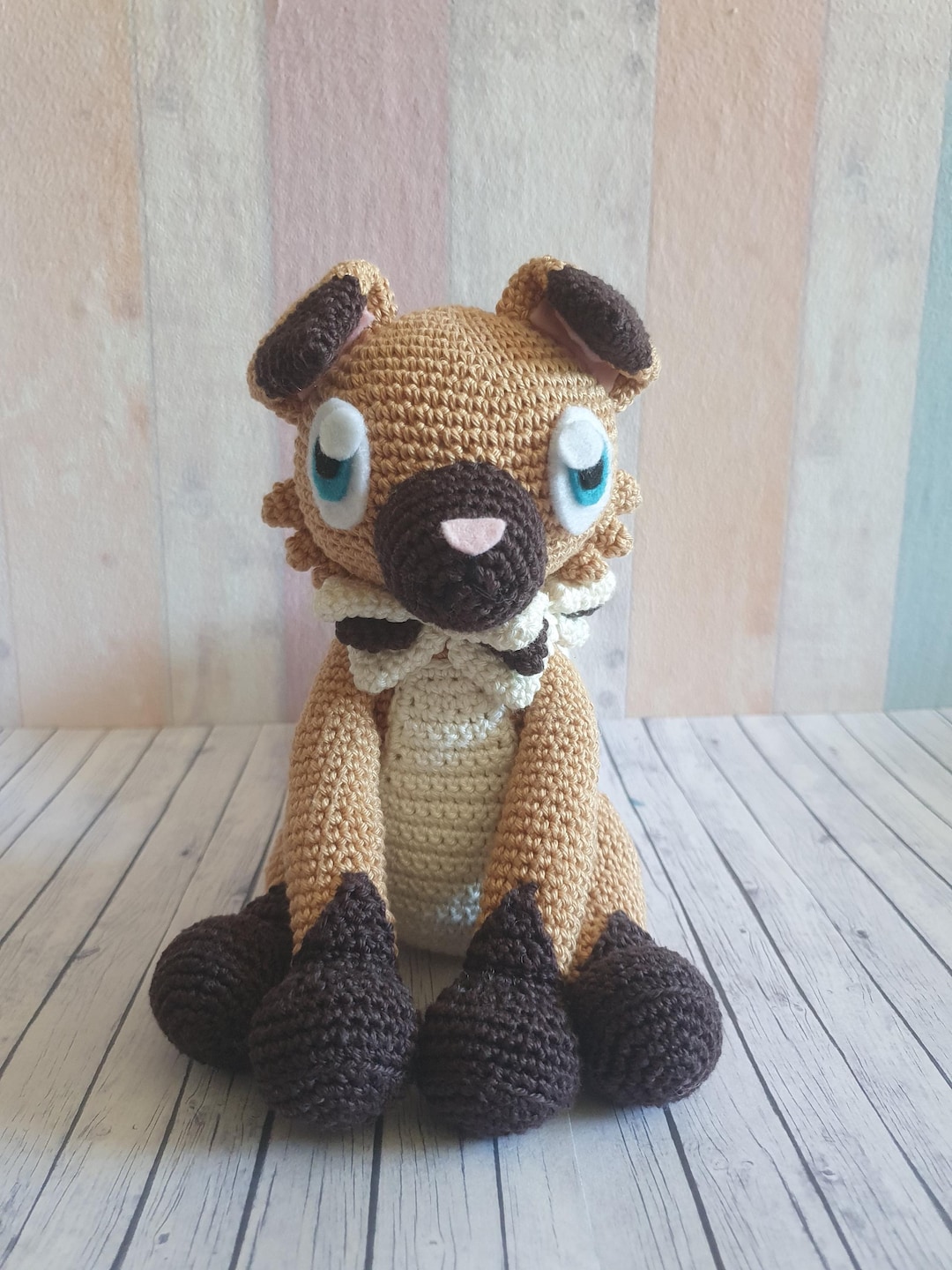 Pokemon Amigurumi Wuffels Rockruff Plush Crochet Doll Home Decoration ...