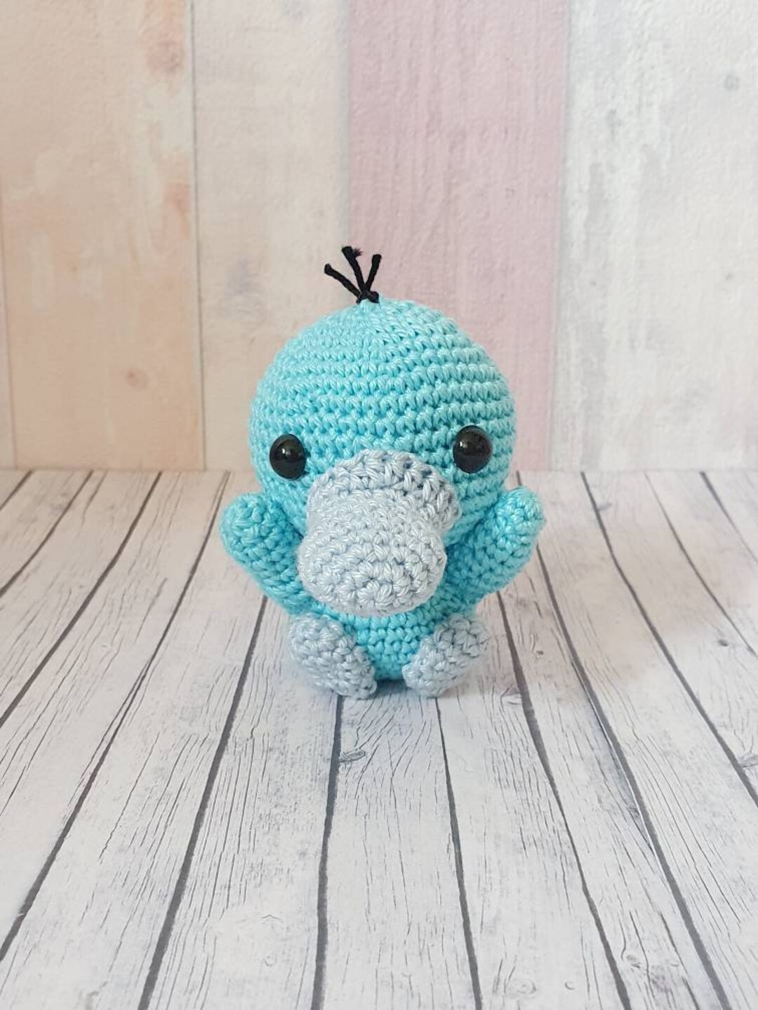 Pokemon Amigurumi Shiny Psyduck, Blue Crochet Duck Plush, Home Deco ...