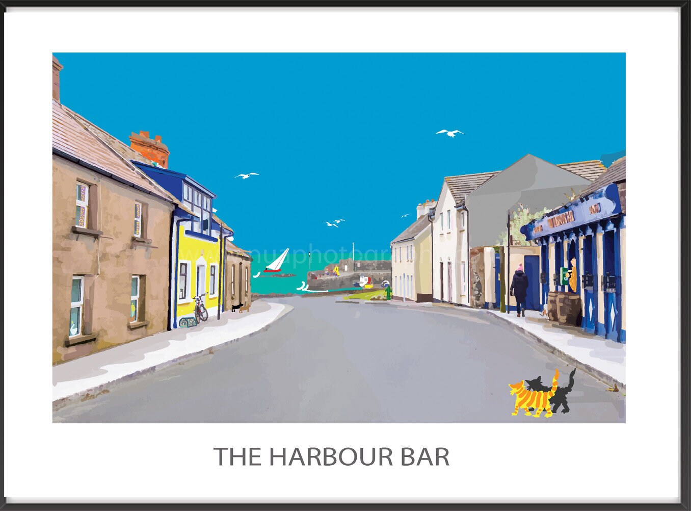 Irish Pub Scene the Harbour Bar Rush Co Dublin - Etsy