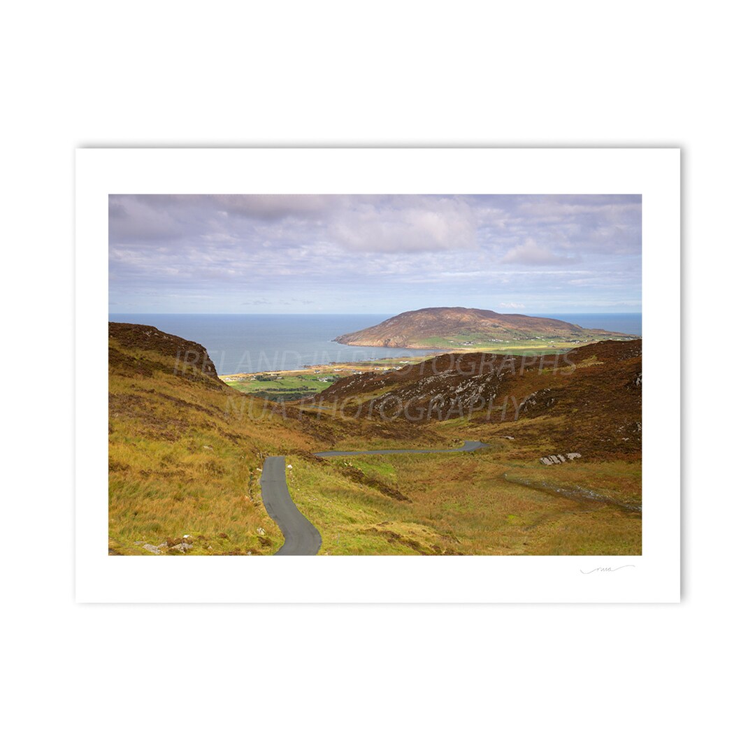 Mamore Gap Donegal. Road Through the Urris Hills Donegal . Photograph ...