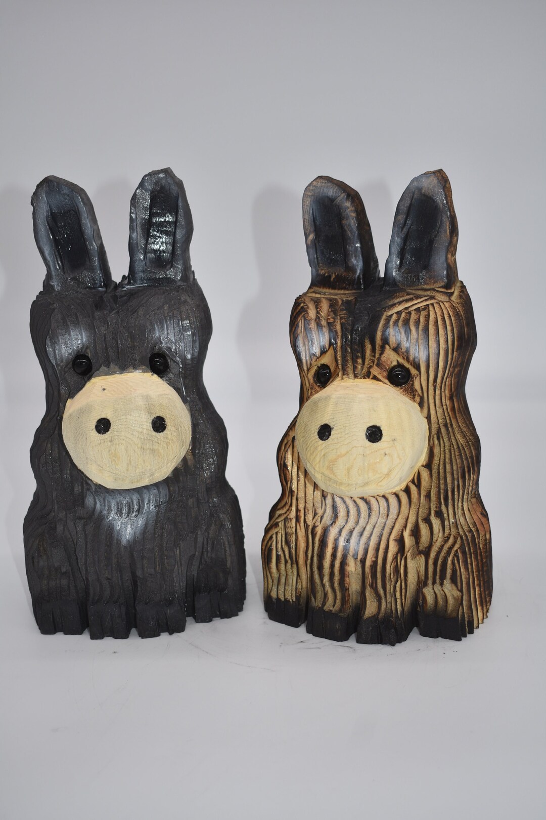 10'' Donkey Wood Chainsaw Carving - Etsy