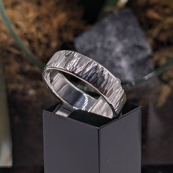 Texture Wedding Ring - Etsy UK