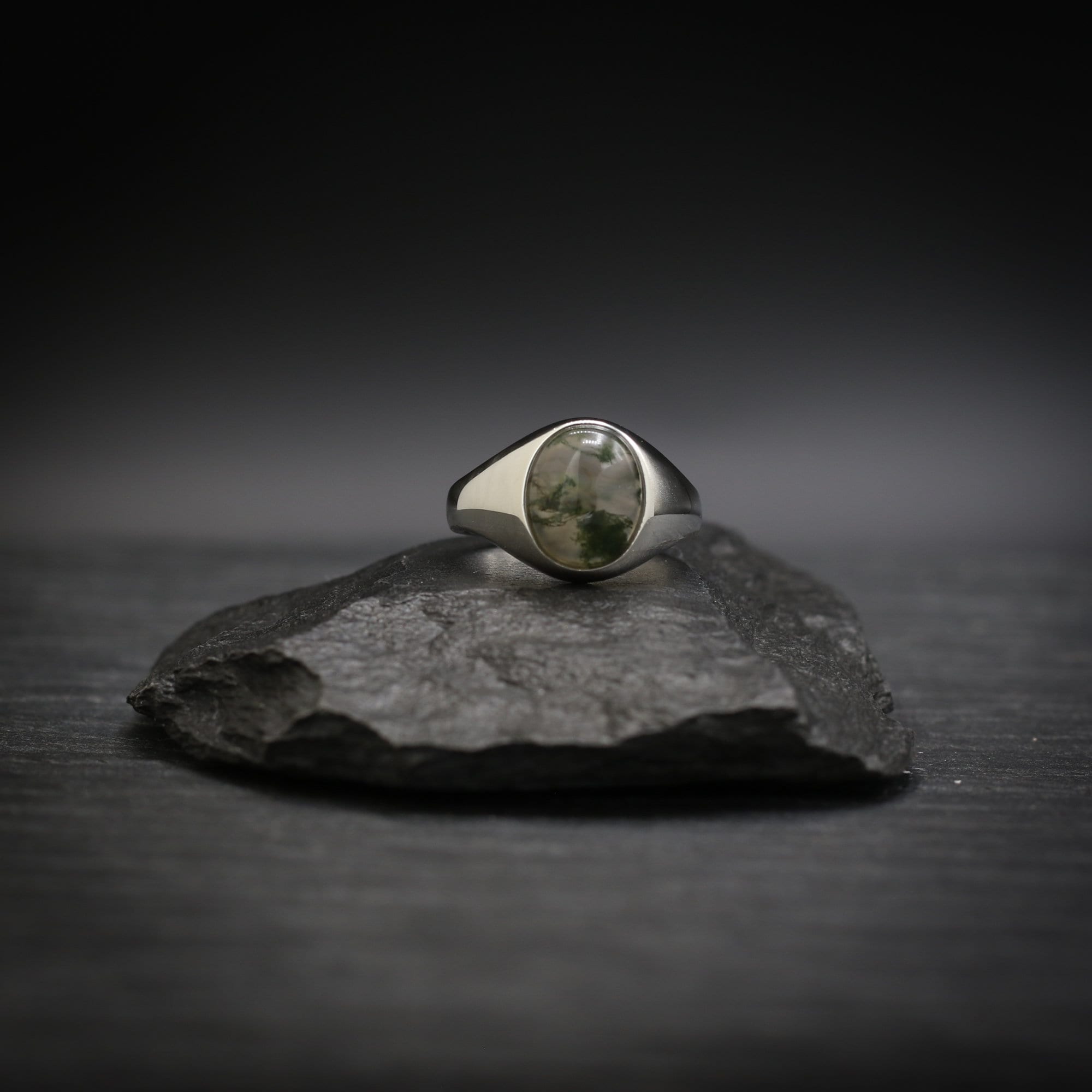 Moss Agate x Sterling Silver Ring