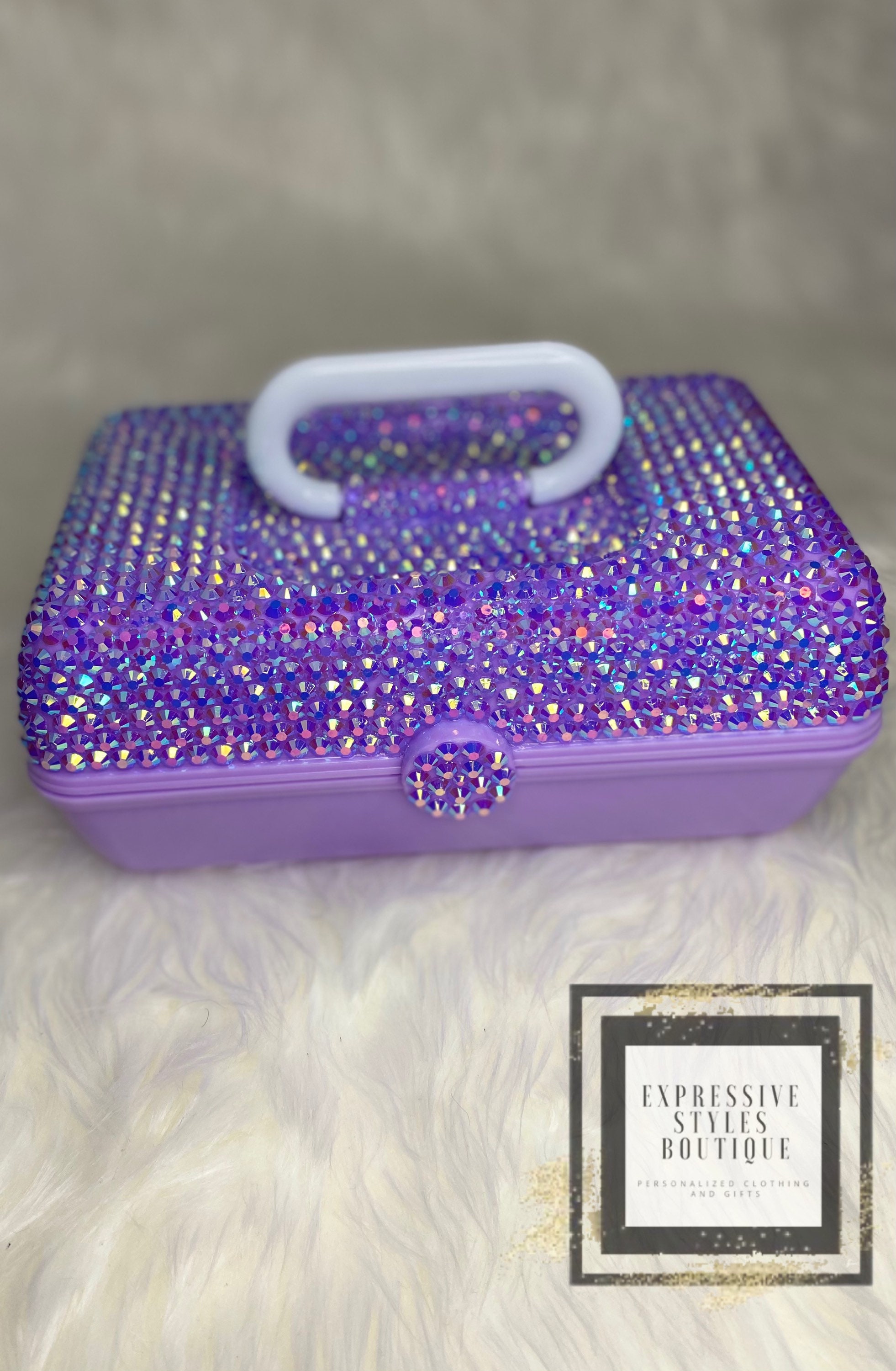 Rhinestone Bling Colorful Cosmetic Makeup Travel Carrying Case - Etsy