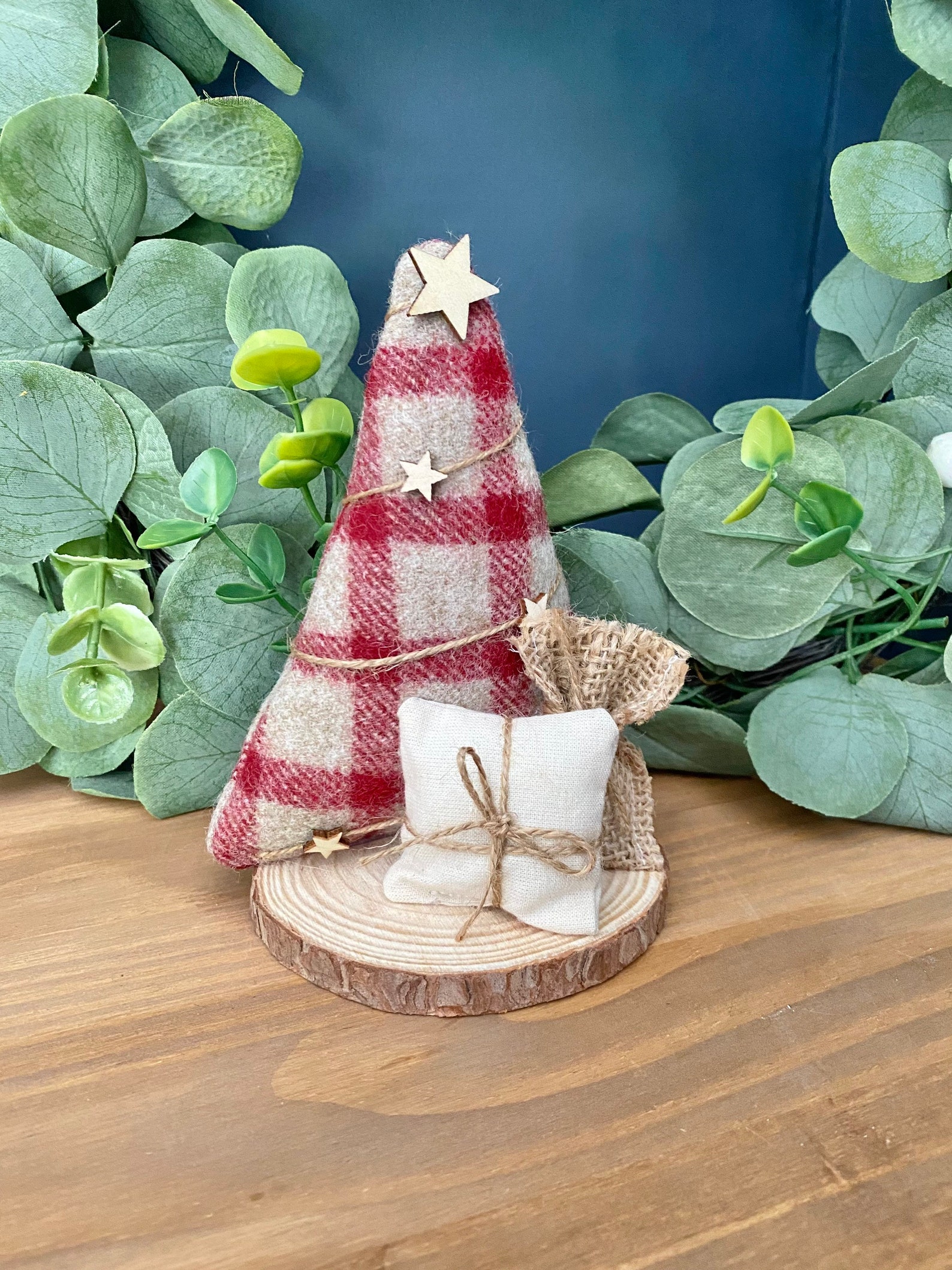 Multi Star Tweed Christmas Tree - Christmas Tree Ornament - Decorative ...