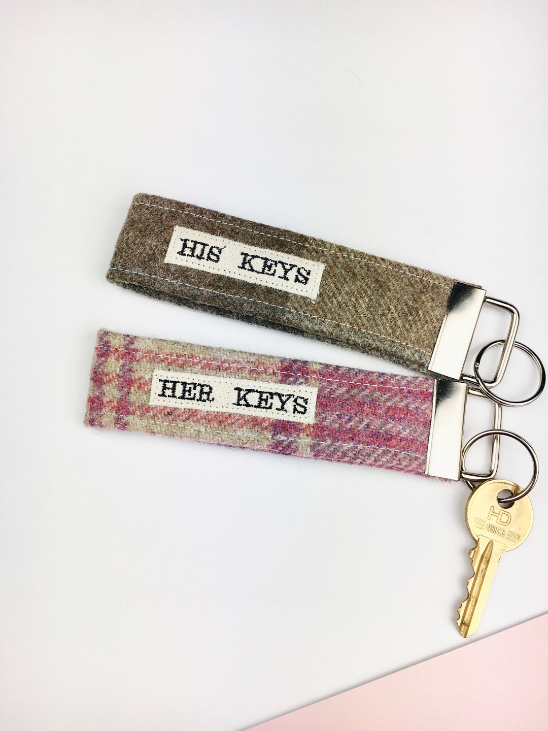 Couple Keyrings Couple Keychain His and Hers Keyrings His - Etsy