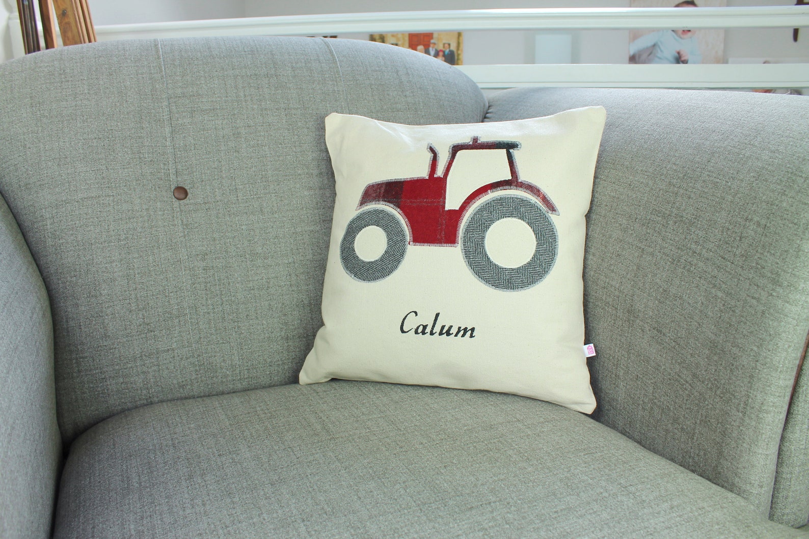 Personalised Tractor Cushion - Tractor Throw Pillow - Tractor Gift ...