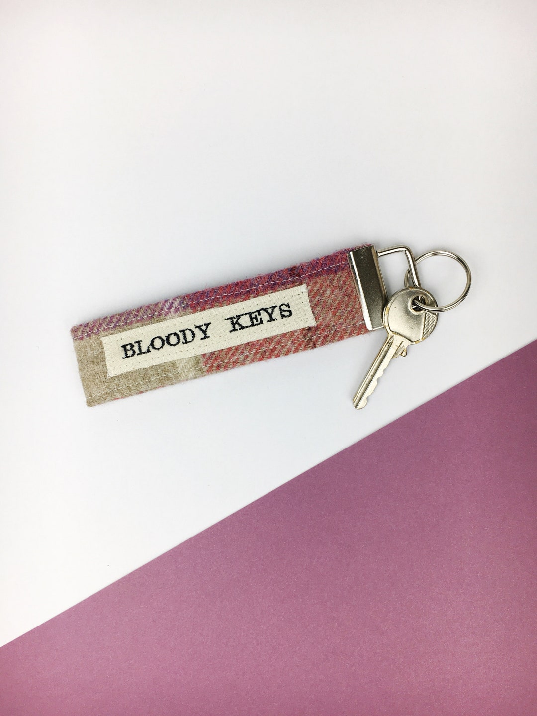 Bloody Keys Tweed Fabric Keyring Funny Keyring Bloody Keys Keyring ...