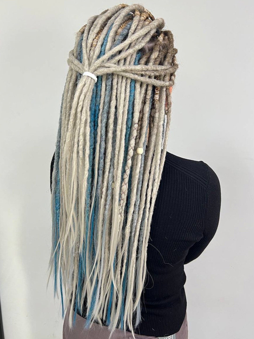 Synthetic Dreads, Perfect Ash Blond Set, Crocheted Dreadlocks ...
