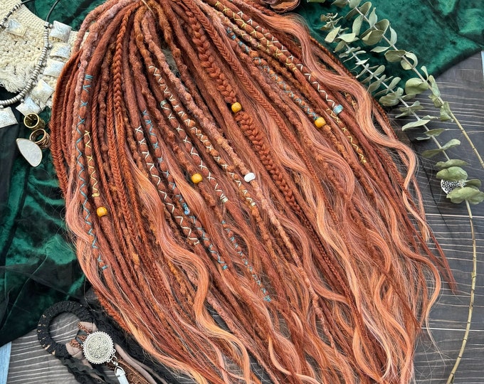 Ginger Dreadlocks, Orange Dreads, Auburn Synthetic Extensions, Copper ...