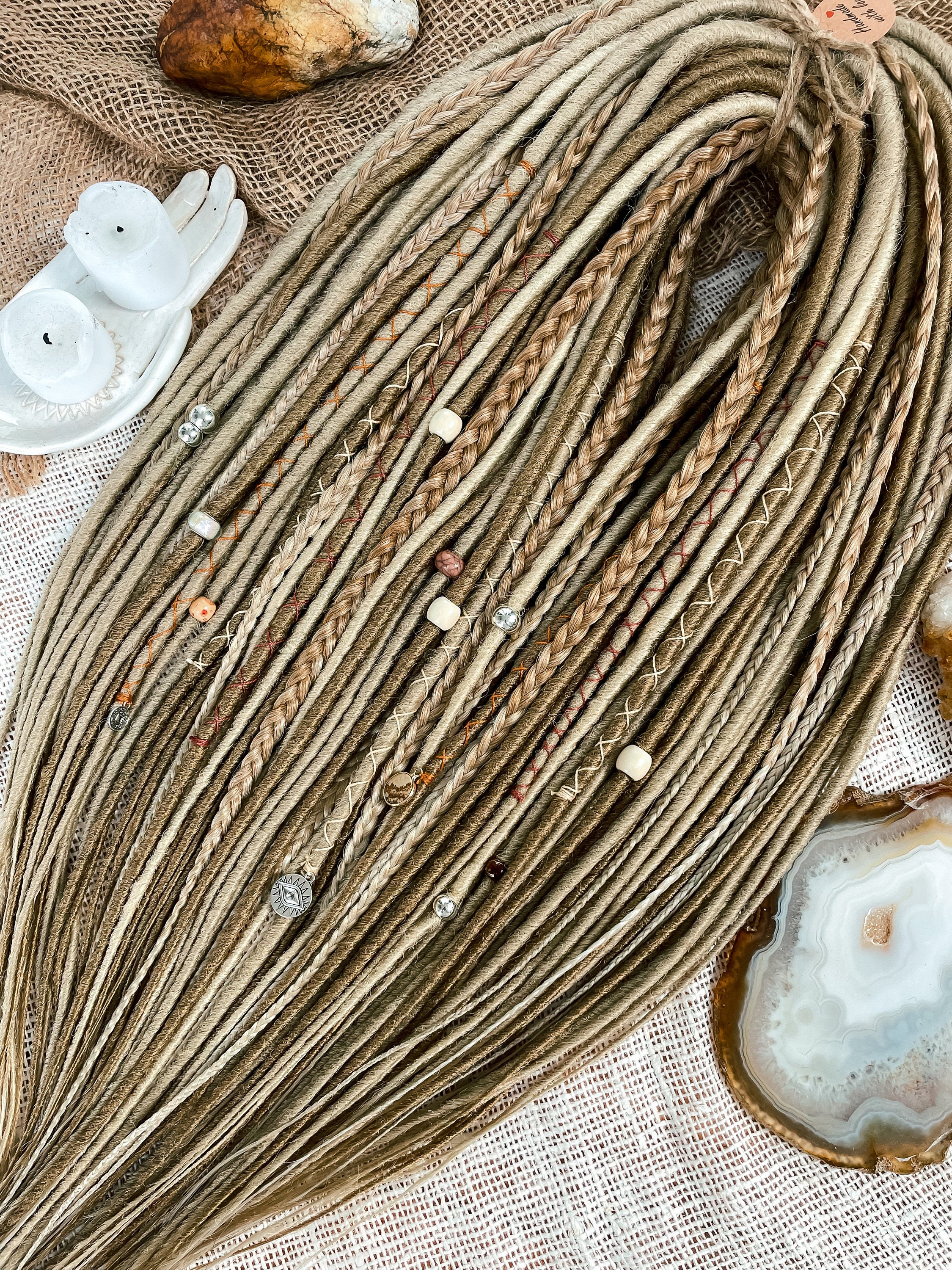 Sandy Beach Synthetic Dreads: Blonde Braids, Island Bohemian Style - Etsy