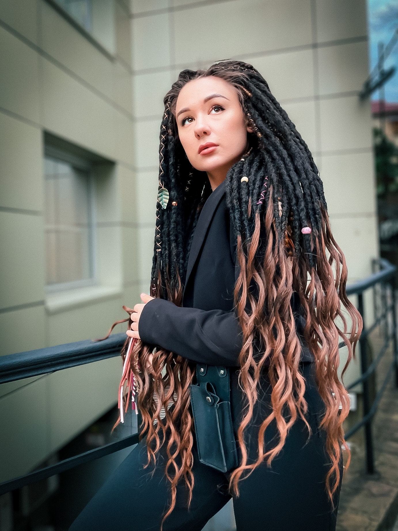 Juju Synthetic Dreads: Black & Reddish Brown Crochet Dreadlocks With ...