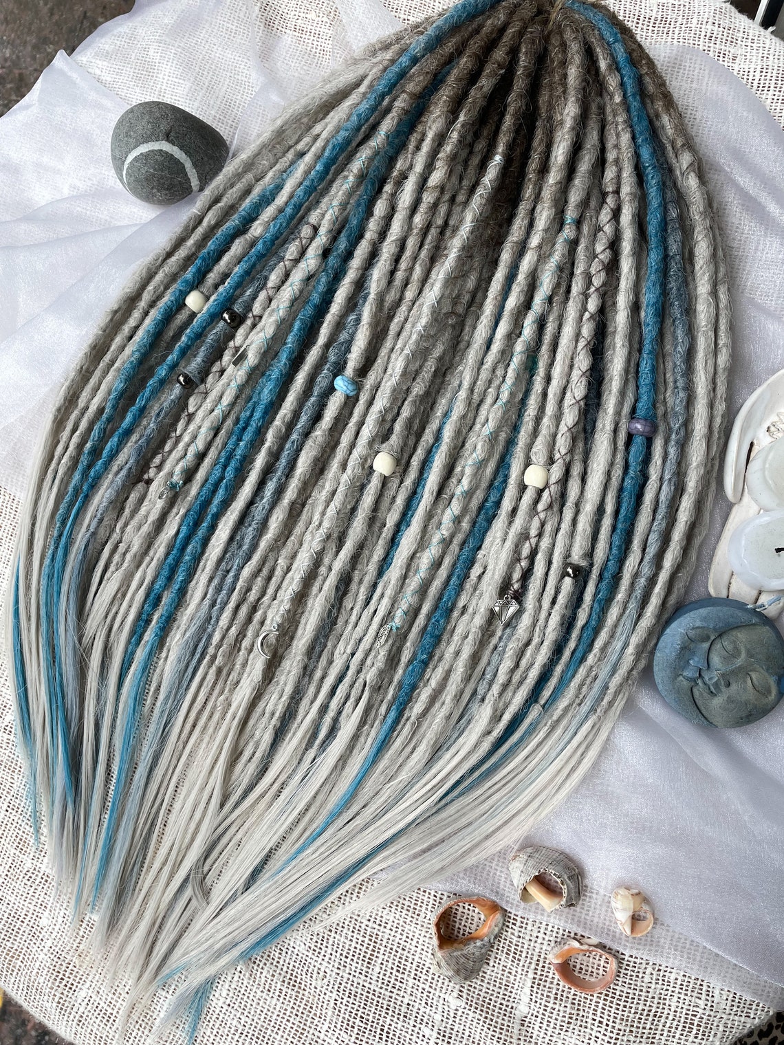 Synthetic Dreads Perfect Ash Blond Set Crocheted Dreadlocks - Etsy