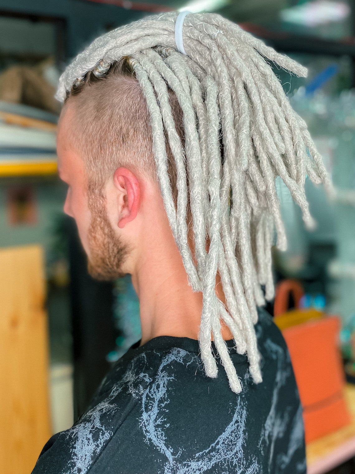 Synthetic Dreads Men Hairstyleviking Ash Blonde Setcrochet - Etsy