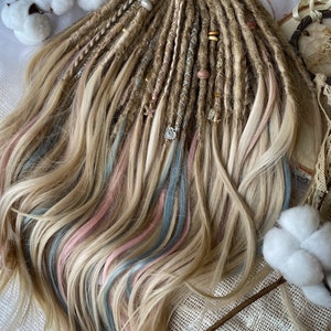 Synthetic Dreads, Coconat Water Set , Natural Blonde Crocheted ...