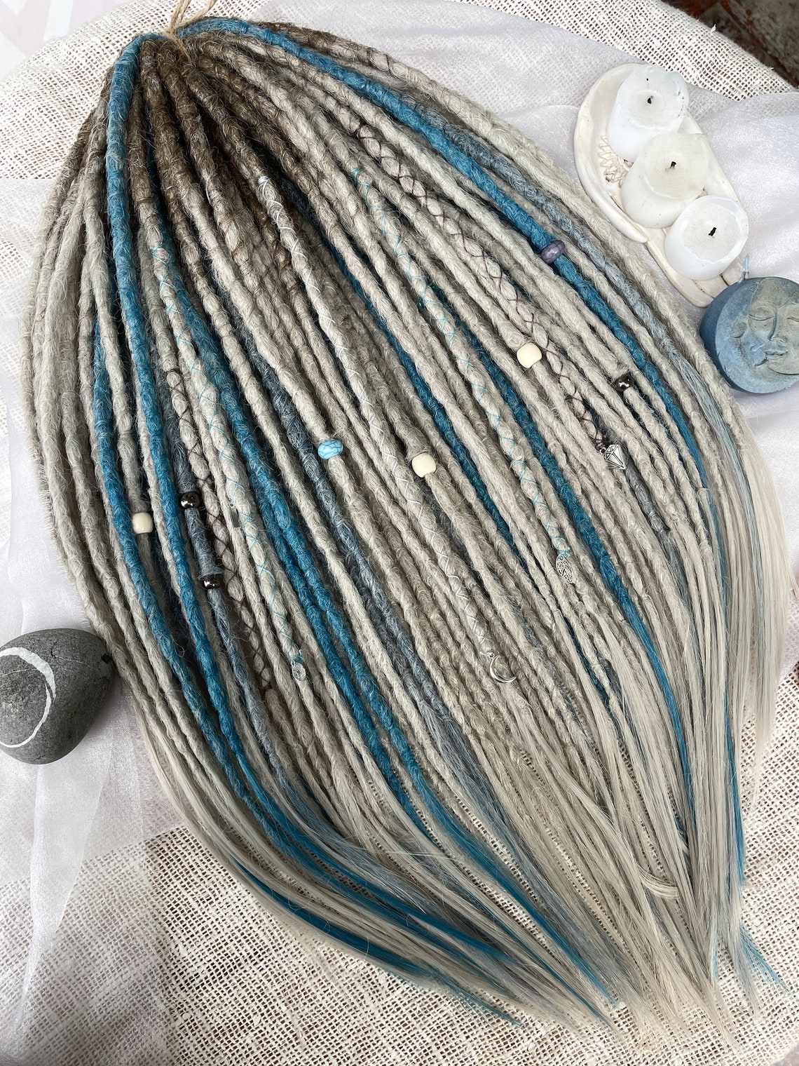 Synthetic Dreads Perfect Ash Blond Set Crocheted Dreadlocks - Etsy