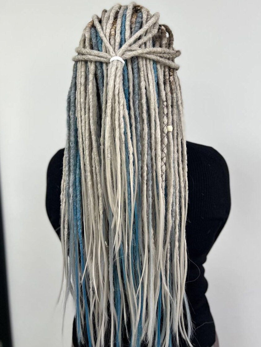 Synthetic Dreads Perfect Ash Blond Set Crocheted Dreadlocks - Etsy