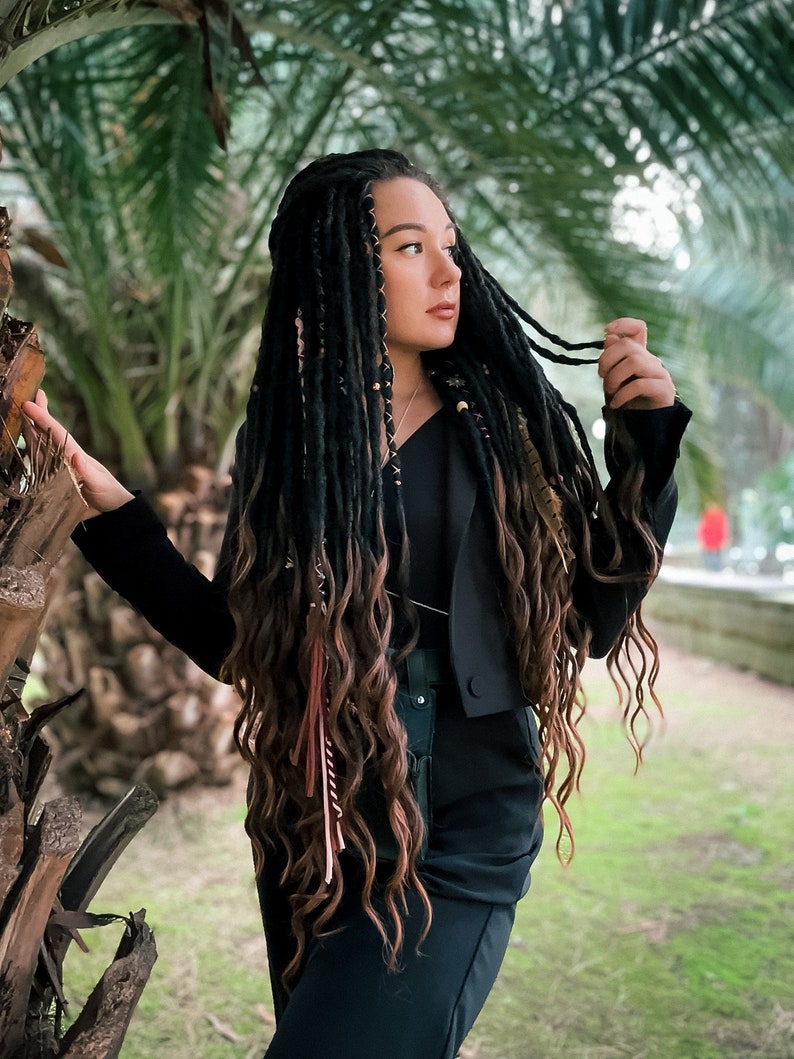 Juju Synthetic Dreads: Black & Reddish Brown Crochet Dreadlocks With ...