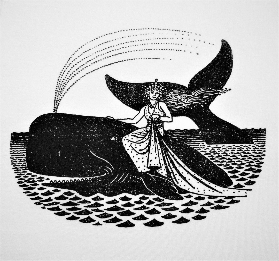 Whale and Princess Vintage T Shirt - Etsy
