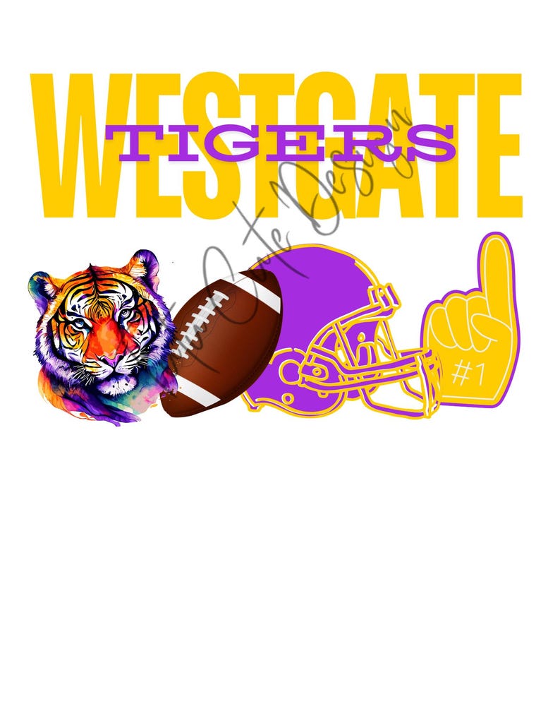 Westgate Tigers Football Png - Etsy