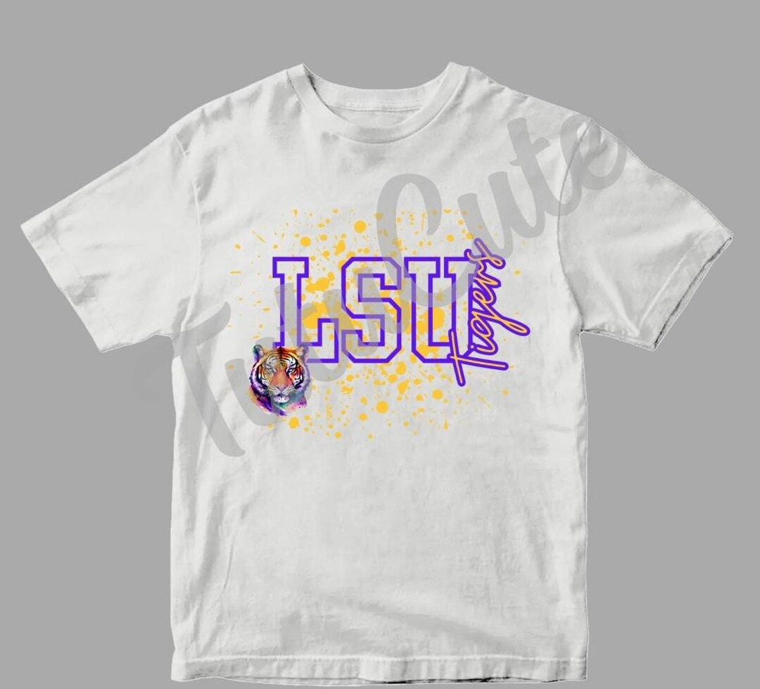 LSU Paint Splatter PNG - Etsy