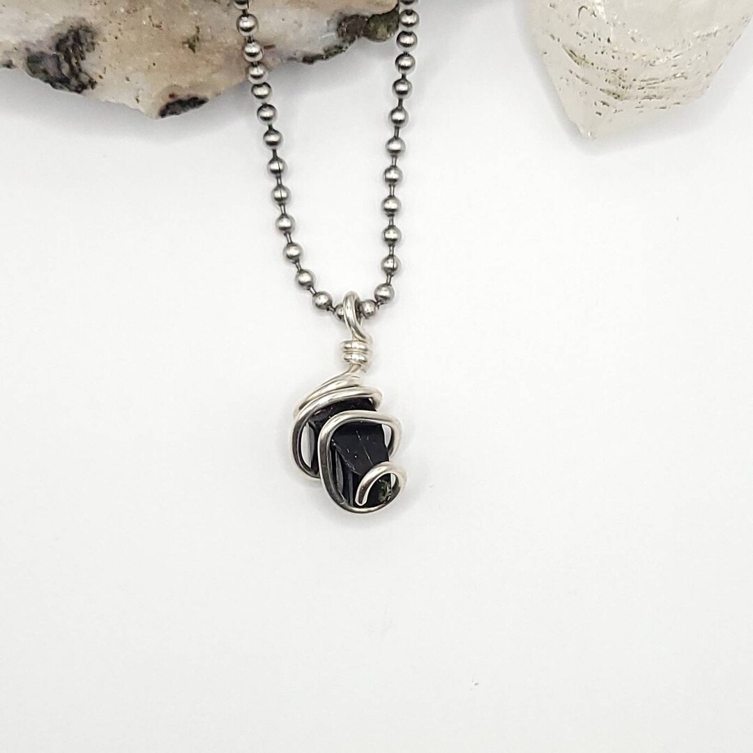 Epidote Necklace Silver Wire Wrapped Epidote Pendant Crystal - Etsy
