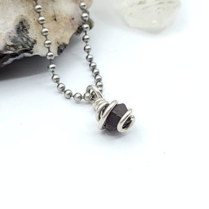 Raw Magnetite Necklace Silver Wire Wrapped Magnetite Pendant - Etsy
